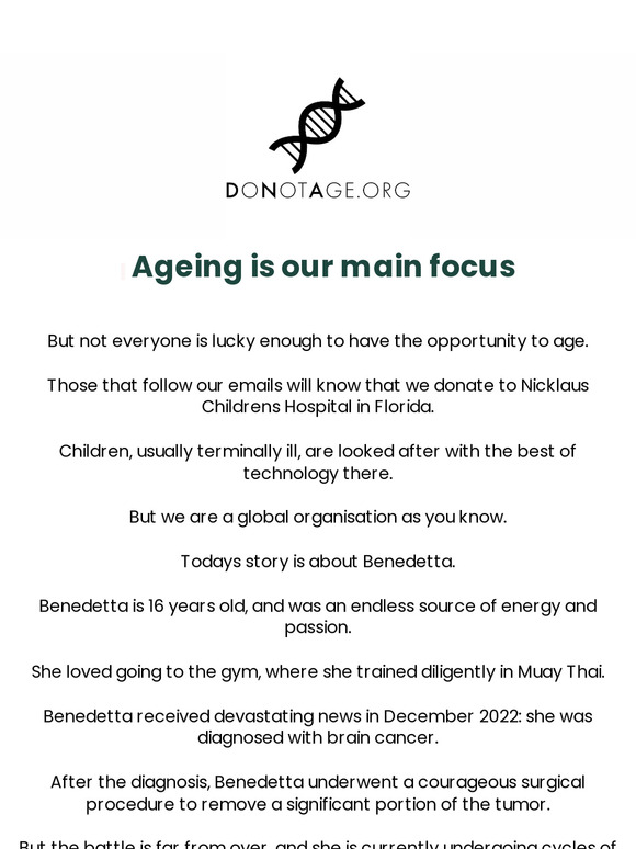 Do Not Age: You made a charitable donation — | Milled