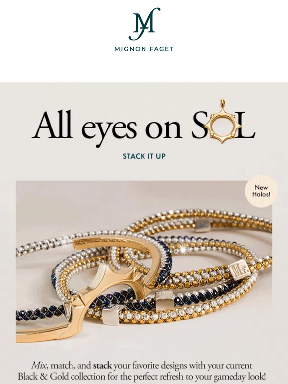 Mignon Faget: SOL: Black & Gold edition! | Milled