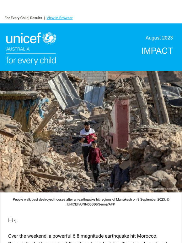 UNICEF: IMPACT Newsletter: The latest from Morocco, your impact in ...