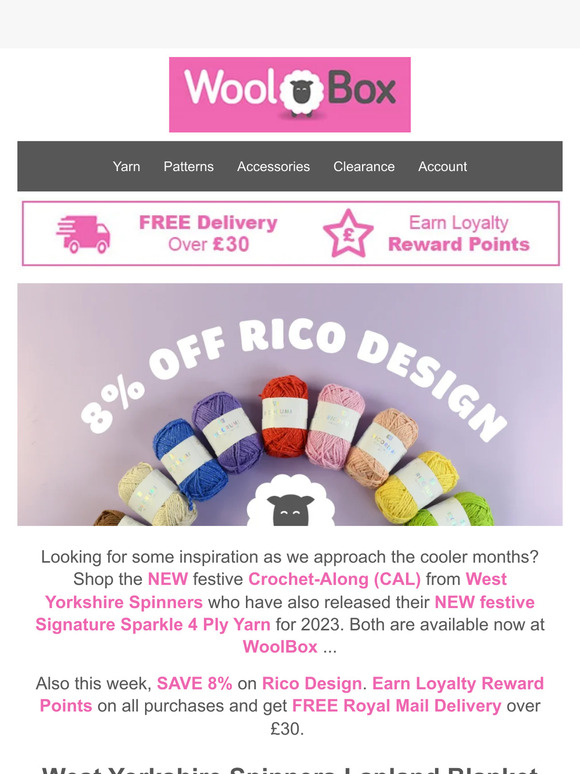 WoolBox: NEW West Yorkshire Spinners Festive Crochet-Along - Yarn Packs ...