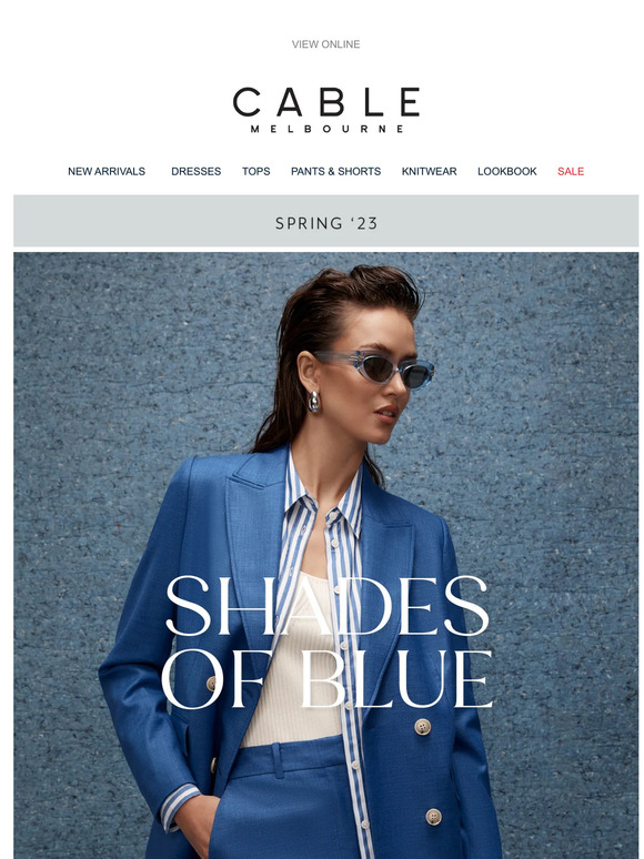 Cable Melbourne: Spring 23 New Arrivals | Shades Of Blue | Milled