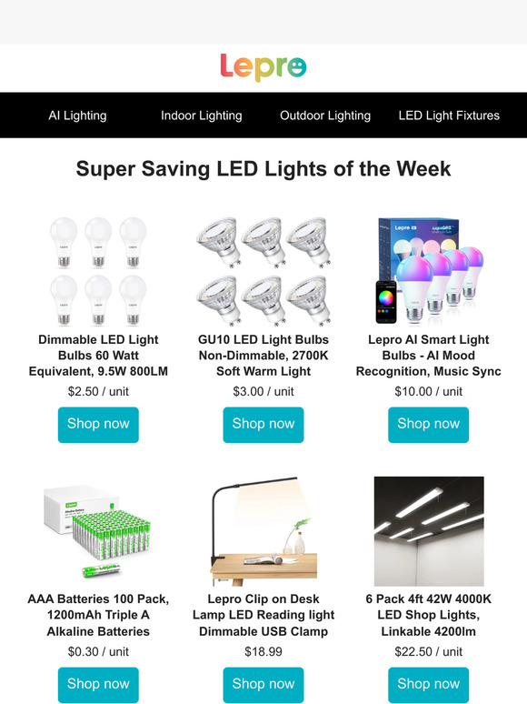Lepro: Super Saving LED Lights of the Week | Lepro.com | Milled