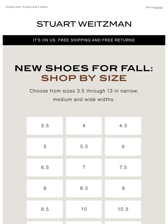 Stuart Weitzman: New Fall Shoes in So Many Sizes. Find Yours Now. | Milled