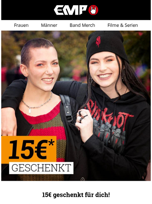 EMP: Hol dir 15€ geschenkt und rocke den Herbst mit deinem neuen Merch ...