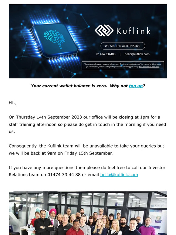 Kuflink: —, Kuflink team training | Milled