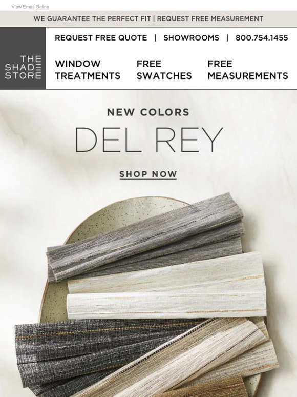 The Shade Store: Just In: Del Rey in 2 New Colors | Milled