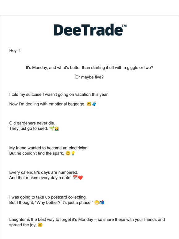 Dee-trade: Monday Jokes: A Splash of Humor to Brighten Your Day! ☀️😂 ...