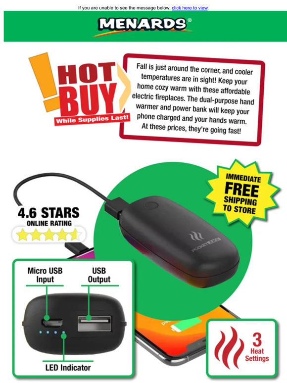 Menards: Electric Fireplace UNDER $100! | Milled