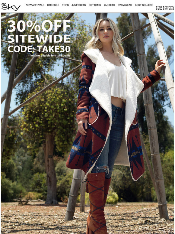 Sky : 30%OFF SITEWIDE!! | Code: TAKE30 | Milled