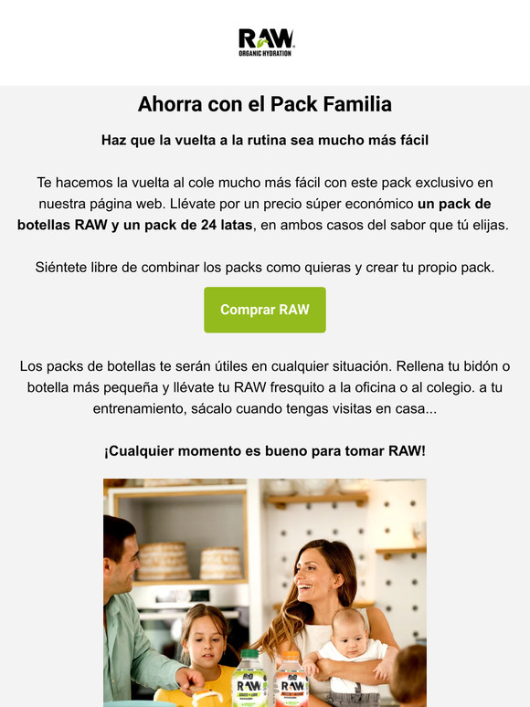 RAW Super Drink: Disfruta del Pack Familia de RAW | Milled