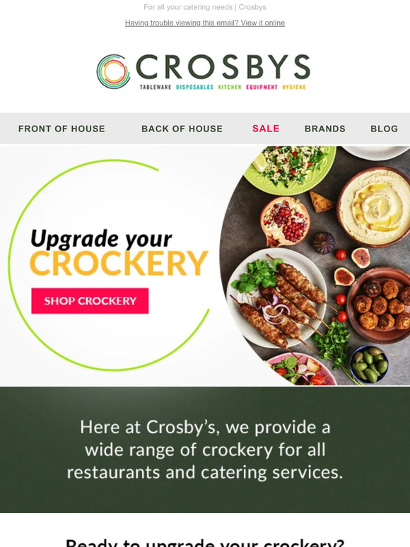 Crosbys: Explore our range of crockery... | Milled