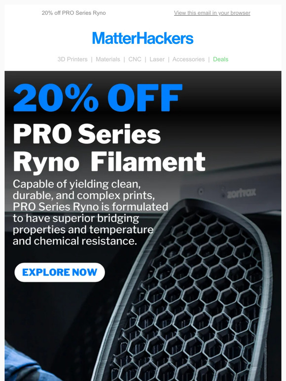 MatterHackers: RYNO Filament - Why It's Our Go-To 3D Printing Material ...