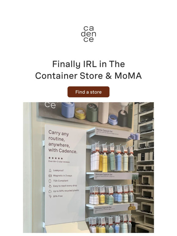 Cadence: Just launched: The Container Store & MoMA | Milled