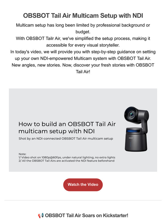 OBSBOT: Introducing Multicam Setup with OBSBOT Tail Air | Milled