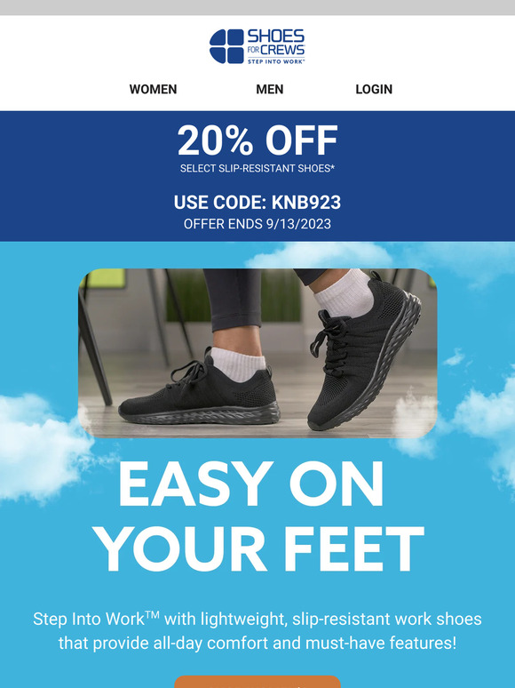Shoes for Crews: You will love these easy-on-the-feet styles + 20% ...