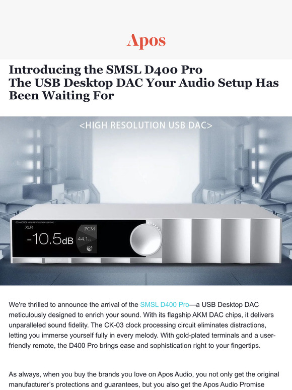 Apos Audio: Introducing the SMSL D400 Pro: The USB Desktop DAC Your ...