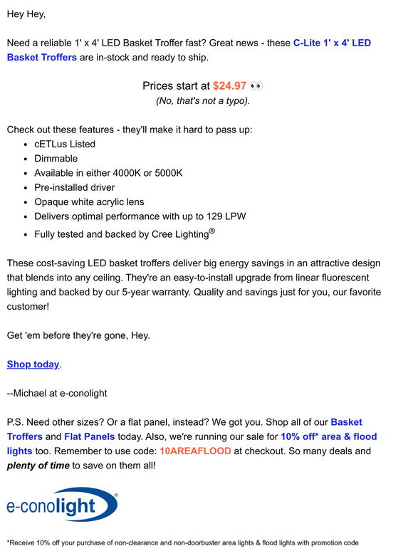 e-conolight: Upgrade your interior lighting with the best LED Basket ...