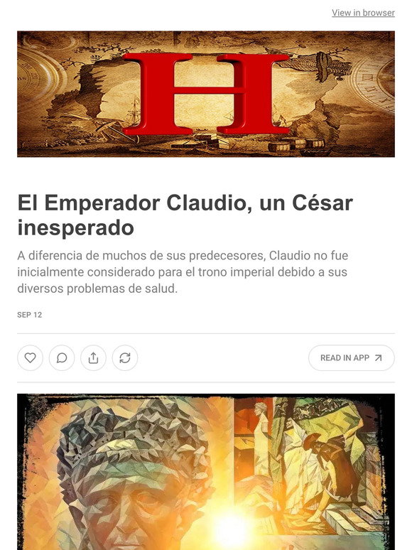 Revista de Historia: El Emperador Claudio, un César inesperado | Milled