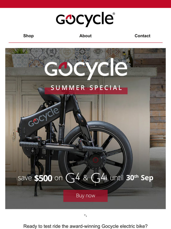 Gocycle: —, test ride Gocycle in your local area | Milled