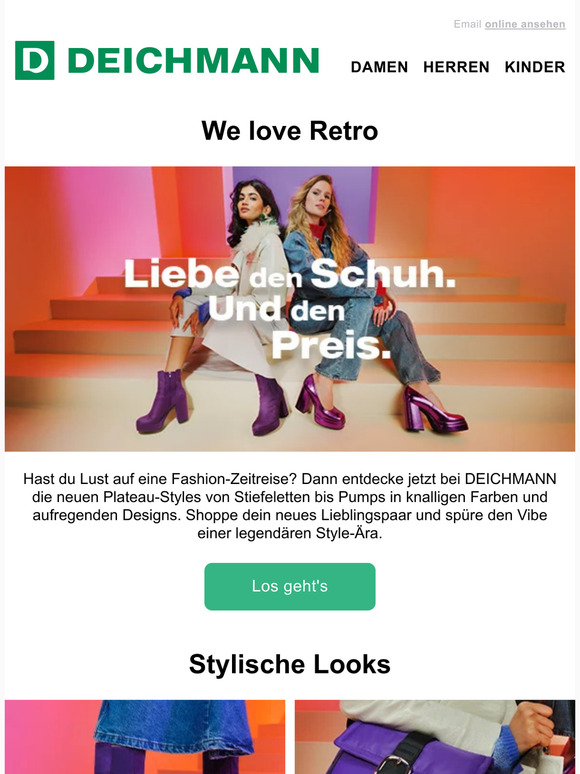 Deichmann: Style-Zeitreise mit Plateau-Looks? Jetzt bei uns entdecken ...