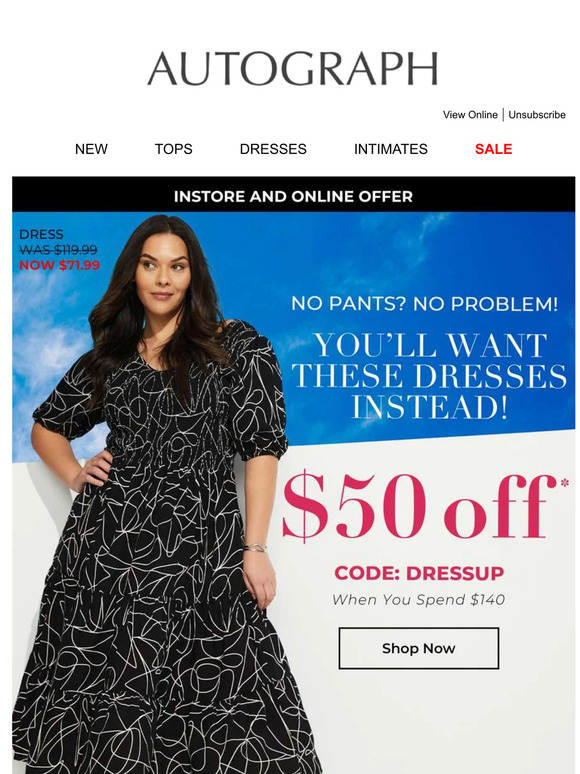 Autograph Fashion: FINAL CHANCE to Score $50 Off* All NEW Dresses | Milled
