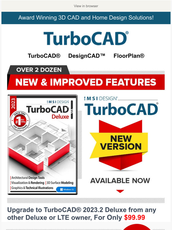 TurboCAD: TurboCAD 2023.2 Deluxe is Now Available | Milled