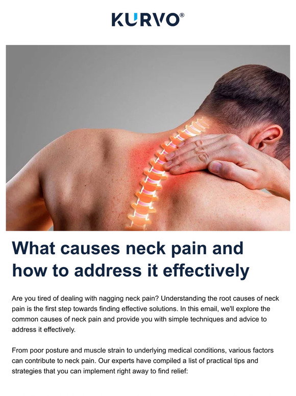 KURVO: What causes neck pain and how to address it effectively | Milled