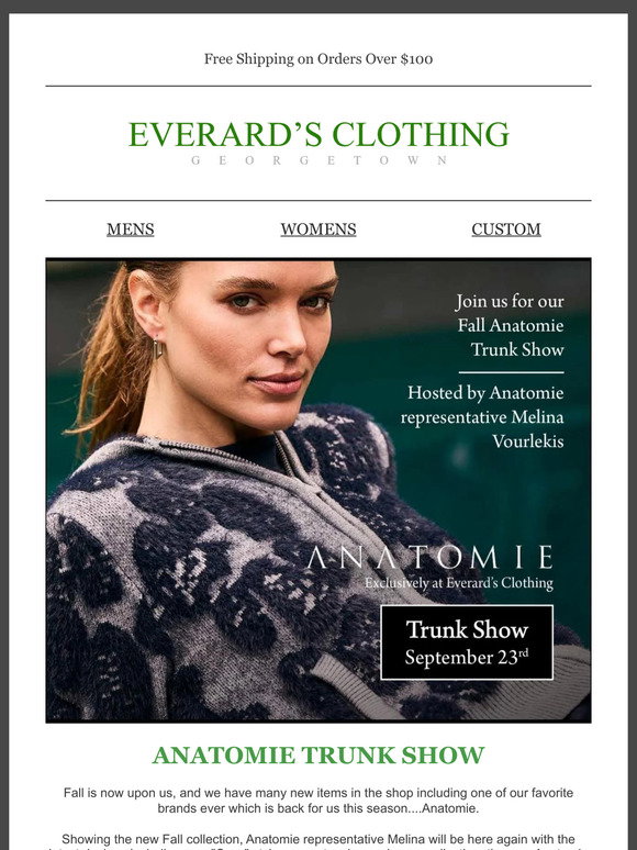 Everard's Clothing: TRUNK SHOW: Anatomie Fall 2023 Collection | Milled
