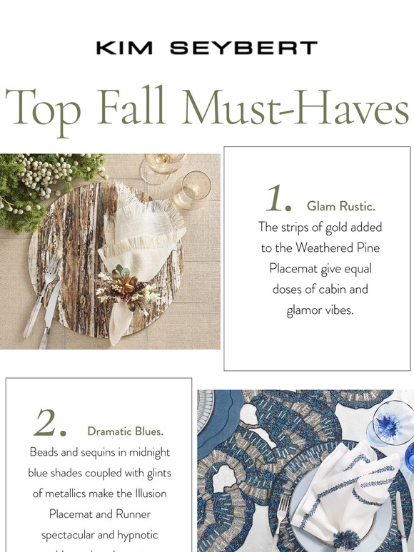 Kim Seybert: Highlights From Our Fall 2023 Collection | Milled