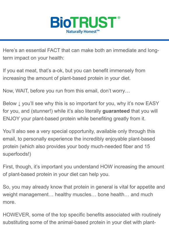 BioTRUST: Animal-Protein or Plant-Based Protein? (Finally, THE answer ...