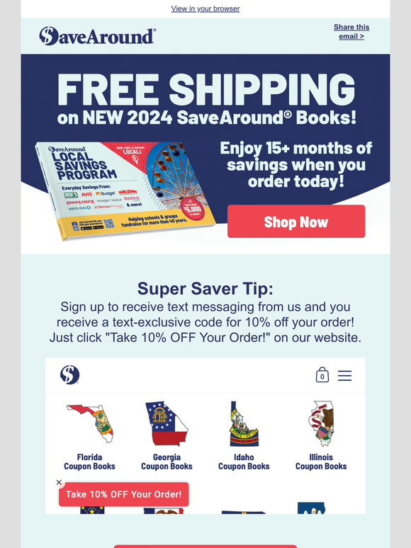 SaveAround: 2024 SaveAround Books Are Here And Ship Free | Milled