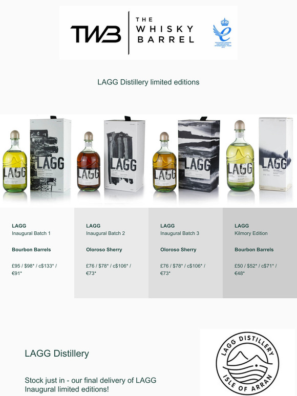 The Whisky Barrel: LAGG Scotch distillery | Inaugural Editions in-stock ...