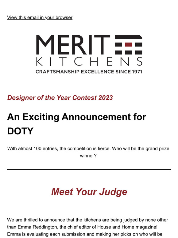 Merit Kitchens: Secret Judge for DOTY 2023 Revealed! | Milled