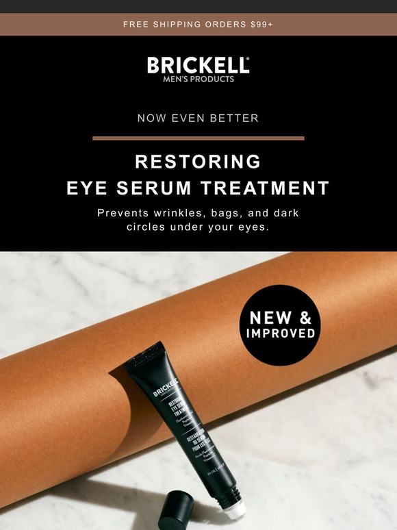 Brickell Men's Products: NEW & IMPROVED: Restoring Eye Serum Treatment ...