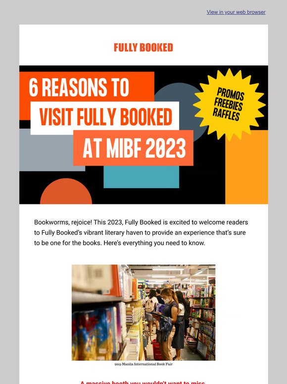Fully Booked: 6 Reasons to Visit Fully Booked at the MIBF 2023 | Milled