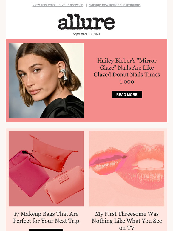 Allure Beauty Box: Hailey Bieber's 'Mirror Glaze' Nails Are Pretty Much ...
