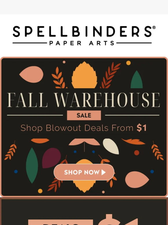 Spellbinders: 🍁Fall Warehouse Extravaganza is Here | Milled