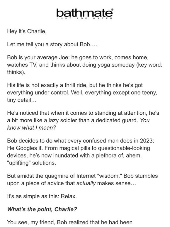 BathMate: Be like Bob... | Milled
