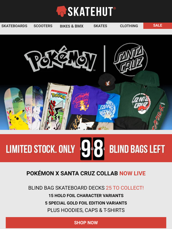 SkateHut: ⚡ Pokémon x Santa Cruz Limited Edition Collab - NOW LIVE ...