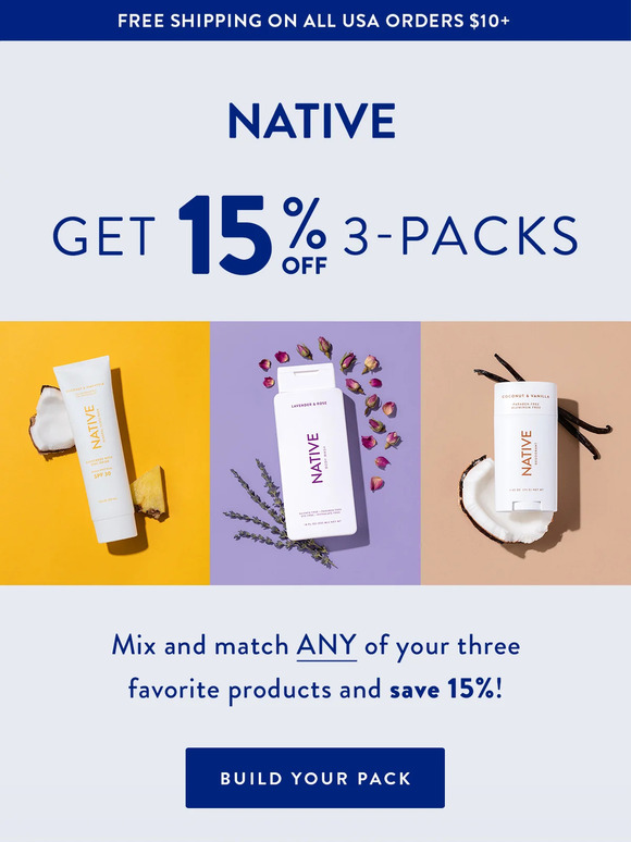 Native: Mix & match your way to 15% OFF! | Milled
