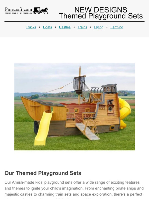 Pinecraft: NEW Designs! Amish Made Themed Playground Sets | Milled