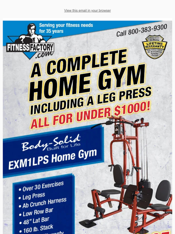 Fitness Factory: A Complete Home Gym Including A Leg Press - All For ...