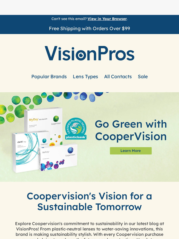 VisionPros: Coopervision's Eco-Chic Lens Revolution 👓 | Milled