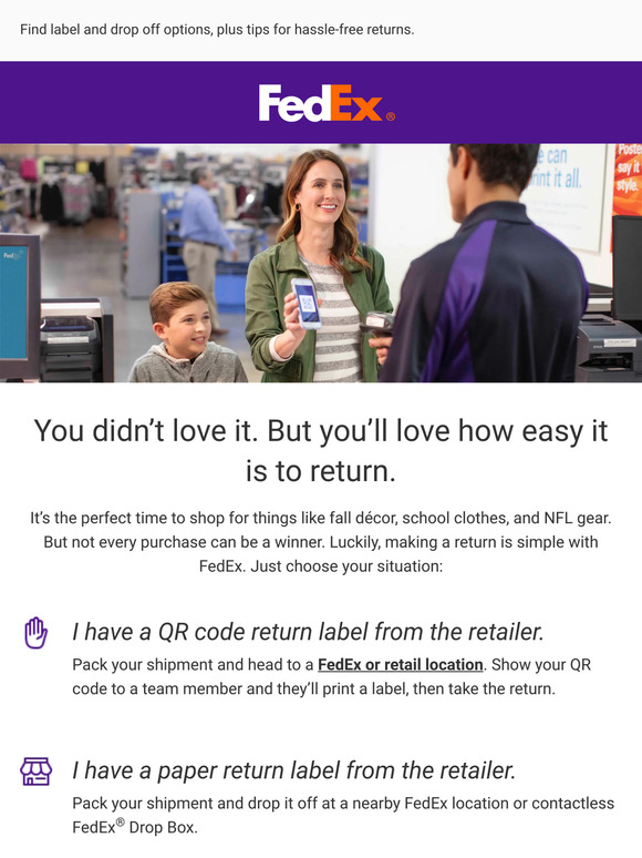 FedEx: Easy returns for fall shopping fails | Milled