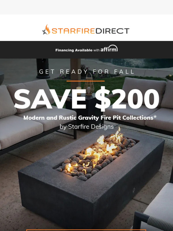 Starfire: Get Ready for Fall: $200 Off the Gravity Fire Pit Collection ...