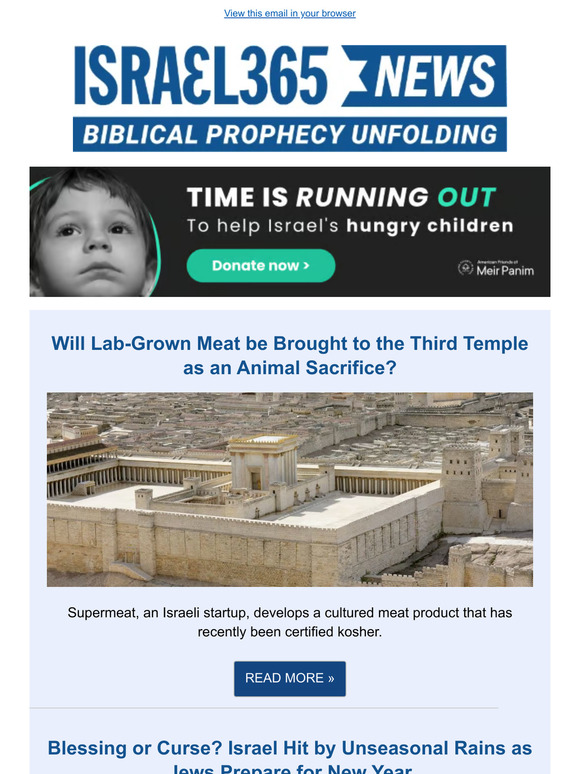 Israel365: Will Lab-Grown Meat be Brought to the Third Temple as an ...