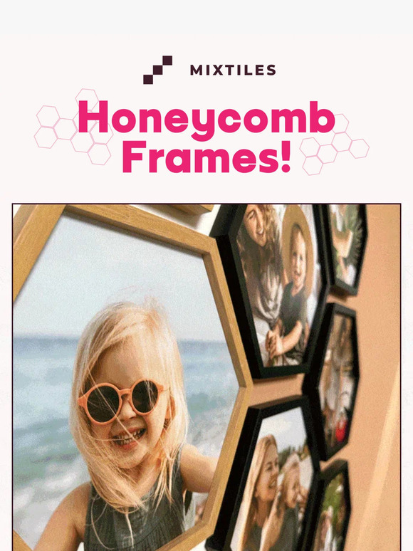 Mixtiles: NEW: Honeycomb Frames! 🎨 🐝 | Milled