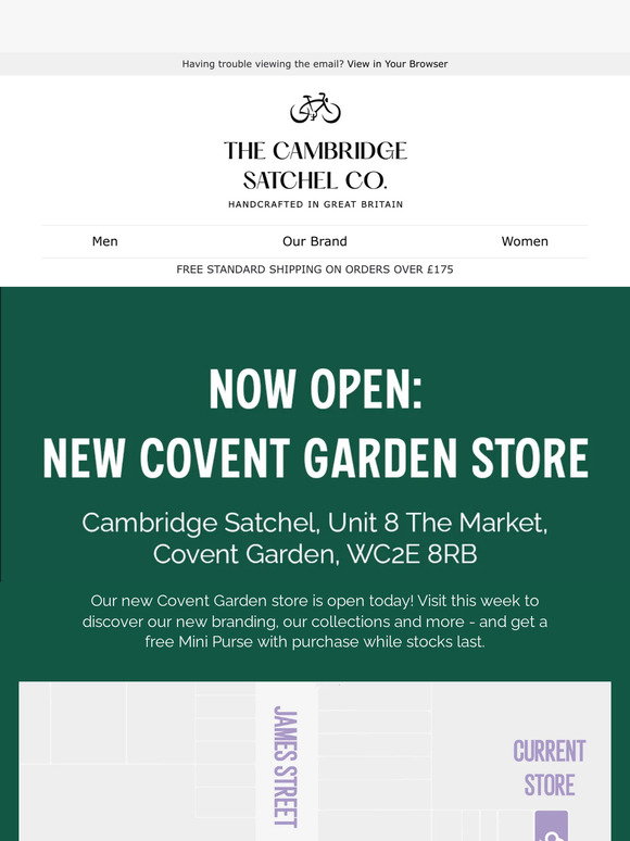 Cambridge Satchel: Now Open: Our New Covent Garden Store! | Milled