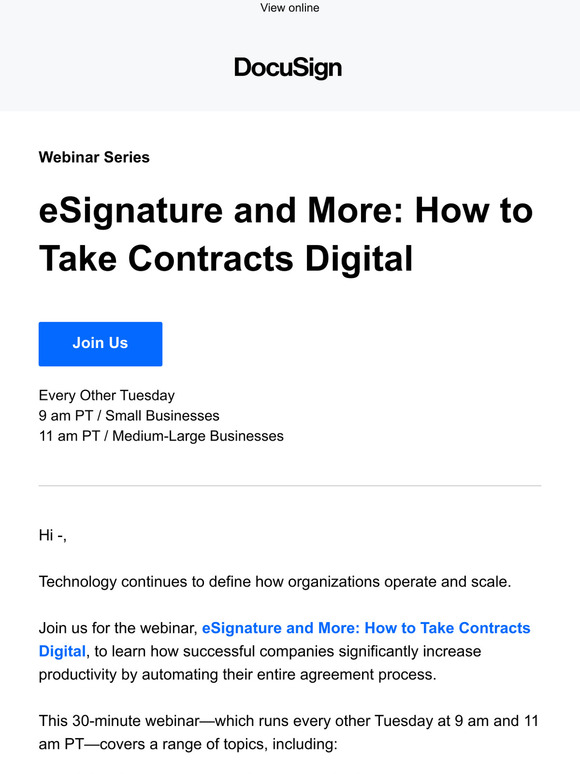 DocuSign: Beyond eSignature: Improve contracting speed and efficiency ...