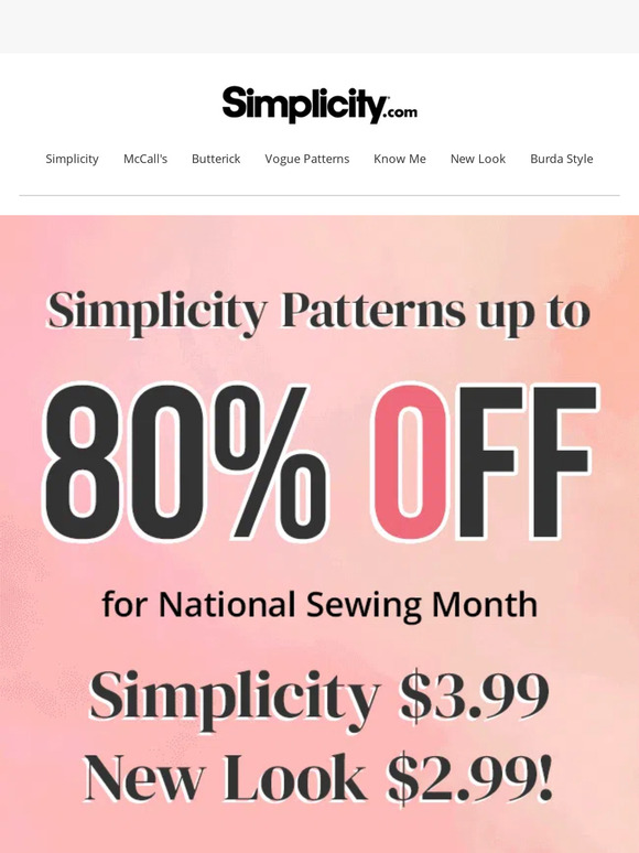 Simplicity Patterns: Shop $3.99 Simplicity & $2.99 New Look Patterns ...